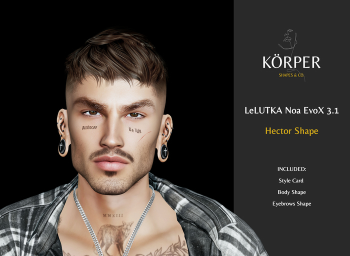 Second Life Marketplace - Korper - HECTOR Shape (Lelutka Noa head) Second Life Marketplace - Korper - HECTOR Shape (Lelutka Noa head)